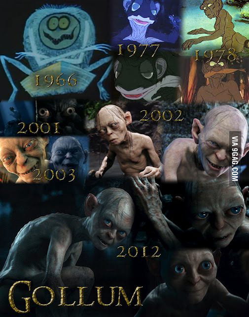 Evolution of Gollum (Animated) - 9GAG