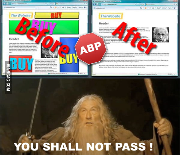 YOU SHALL HAVE ADBLOCK ! - 9GAG