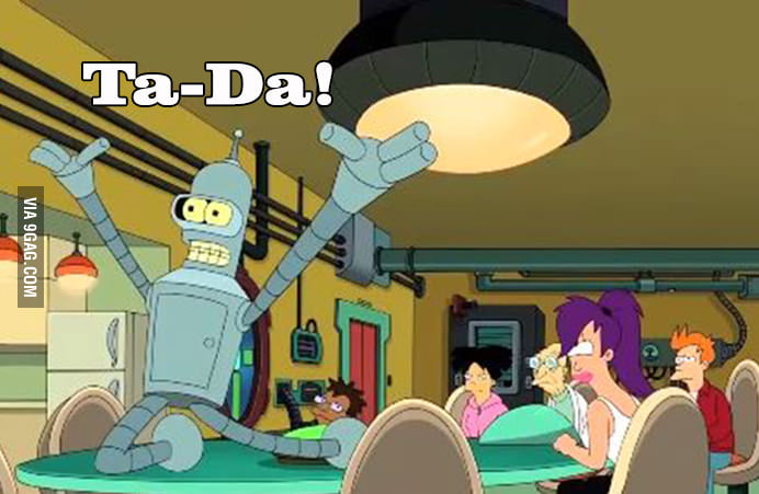 The best way to end a presentation. - 9GAG