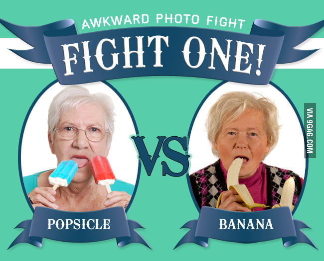 Awkward photo fight one - 9GAG