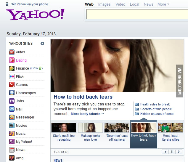 Today on Yahoo... - 9GAG