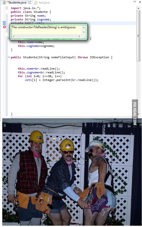 The constructor is ambiguous - 9GAG