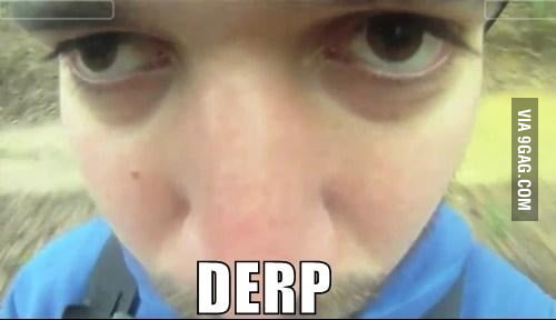 DERP face - 9GAG