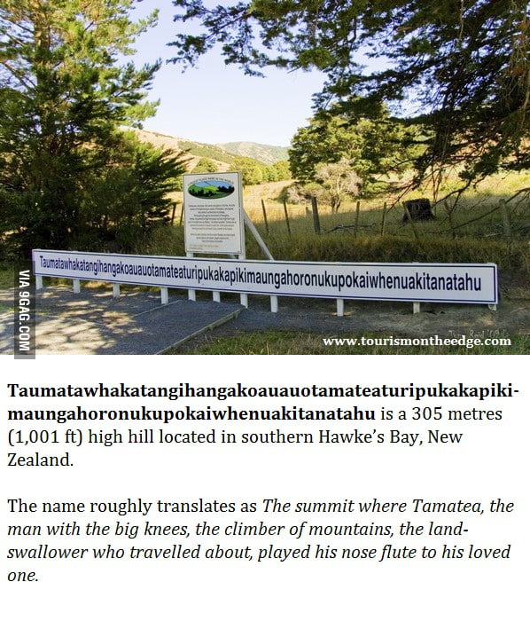 Longest toponym in the world - 9GAG