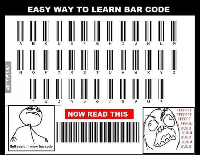 Learn Bar Code - 9GAG