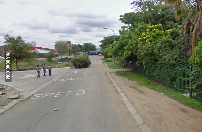 That is a weird looking Speed Hump - 9GAG