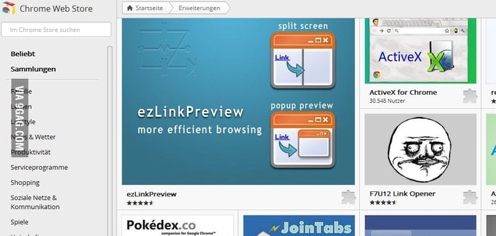Google chrome extension - 9GAG