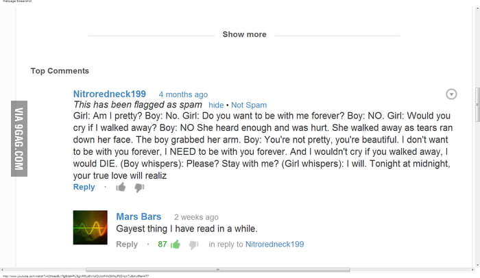 Why I love the Youtube comment section - 9GAG