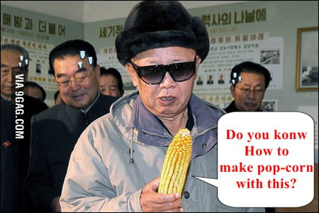 Kim and Corn. - 9GAG