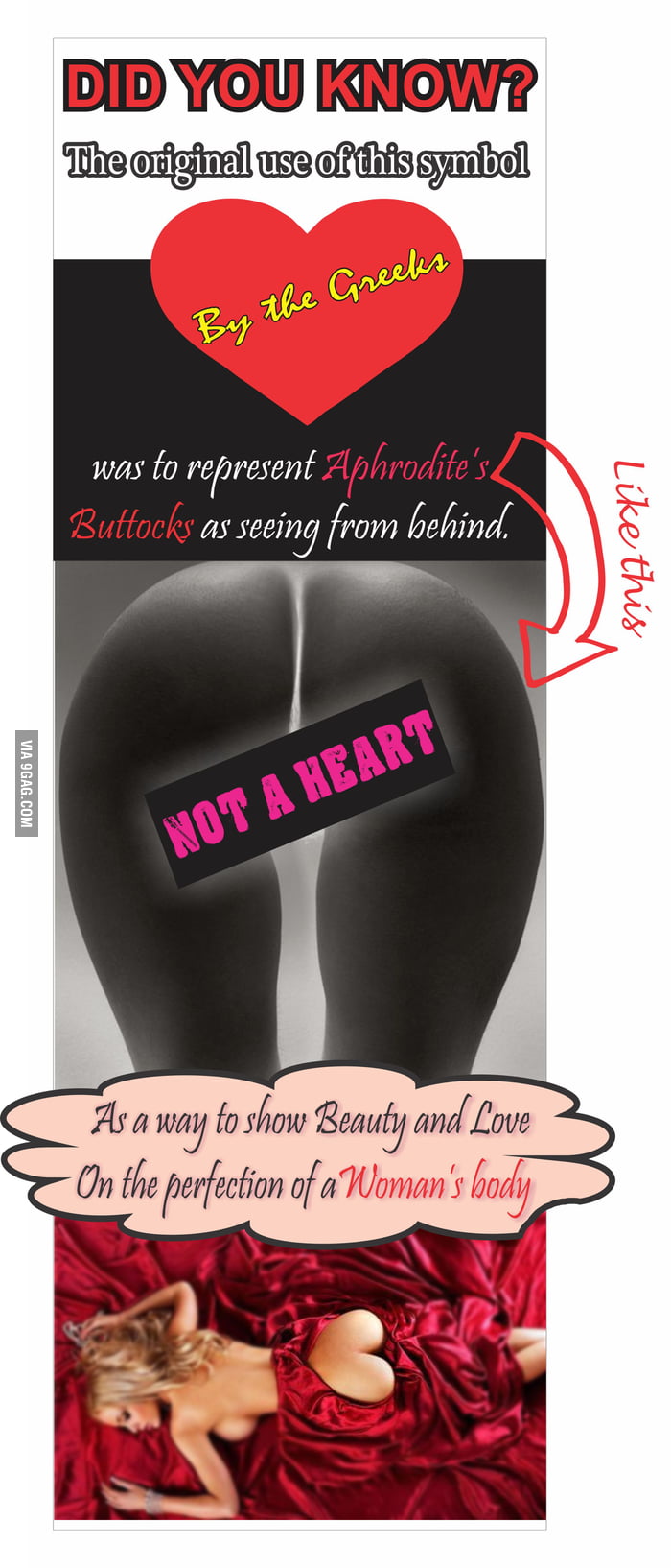 Not a heart, but Aphrodite's Ass - 9GAG