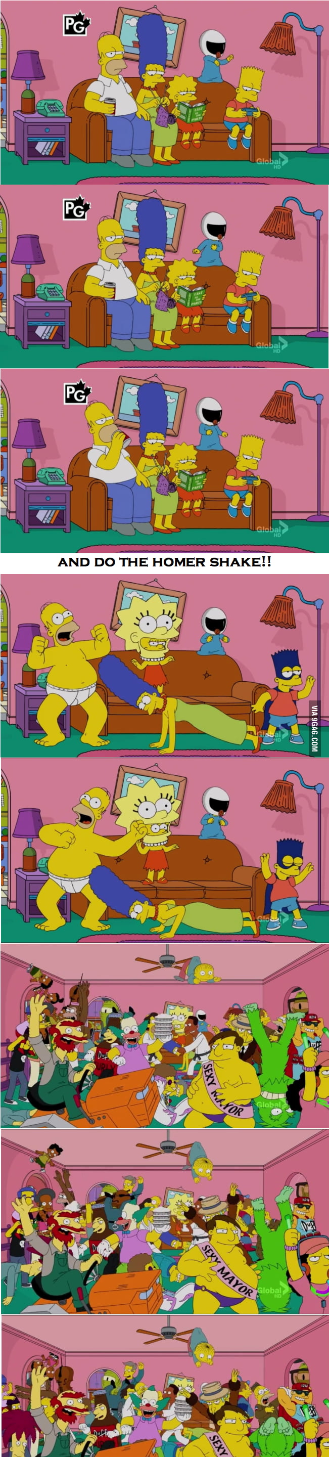 The simpsons doing the harlem shake - 9GAG