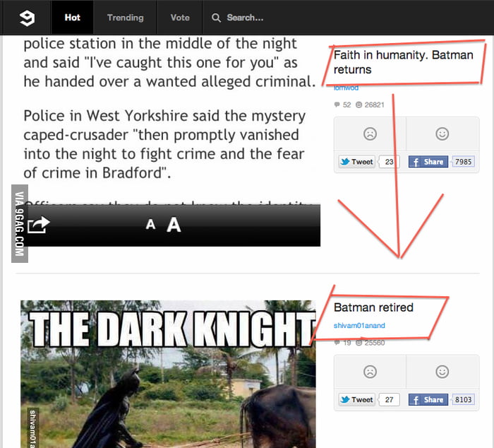 Post Placement: Level BATMAN - 9GAG