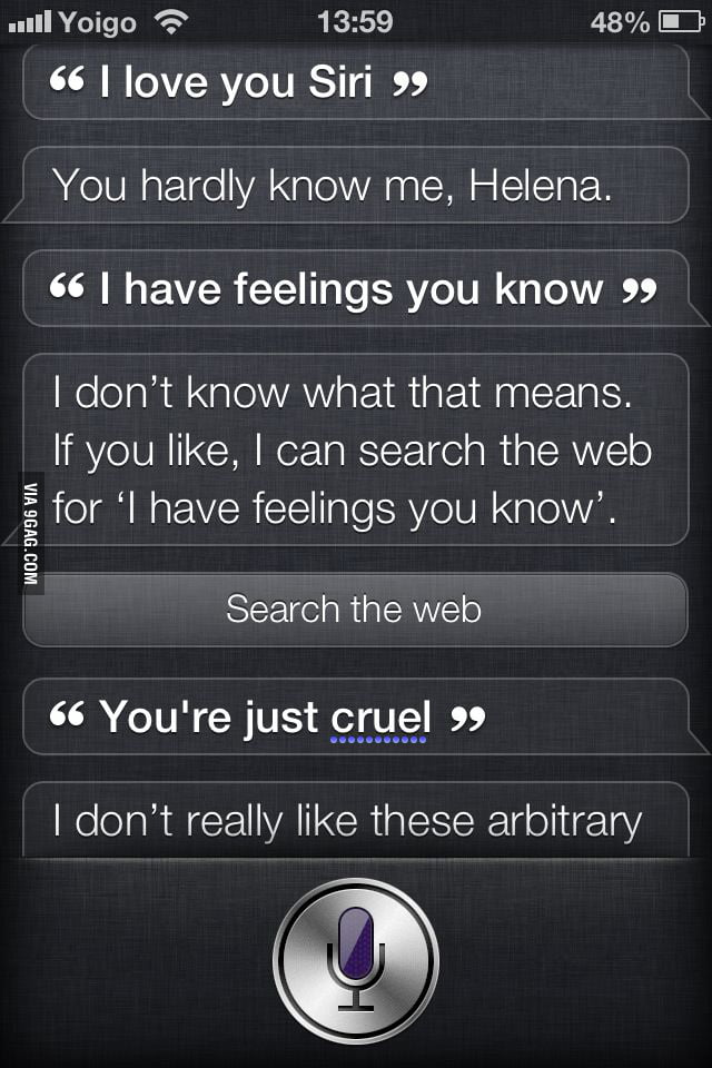 Mean Siri :( - 9GAG