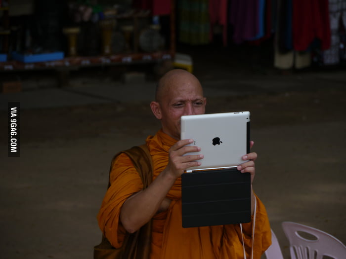 Just a hipster monk in Angkor Wat, Cambodia - 9GAG
