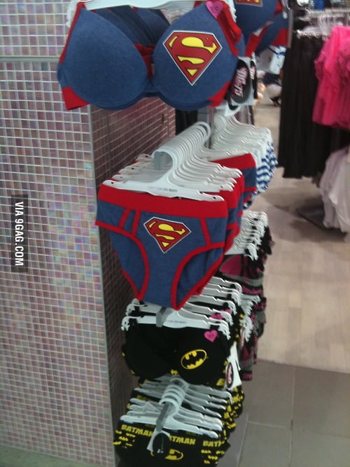 Batman and superman bra! - 9GAG