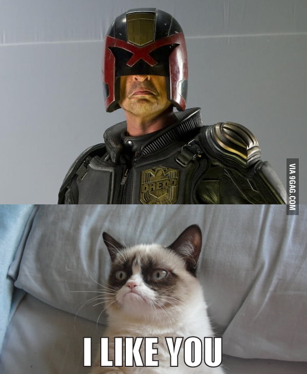 Grumpy Dredd. - 9GAG