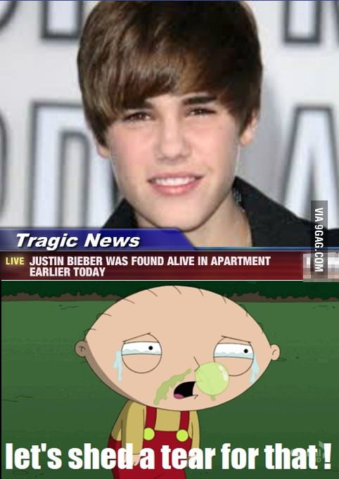 Justin Bieber is alive! - 9GAG