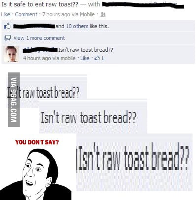 Bread vs. Toast - 9GAG