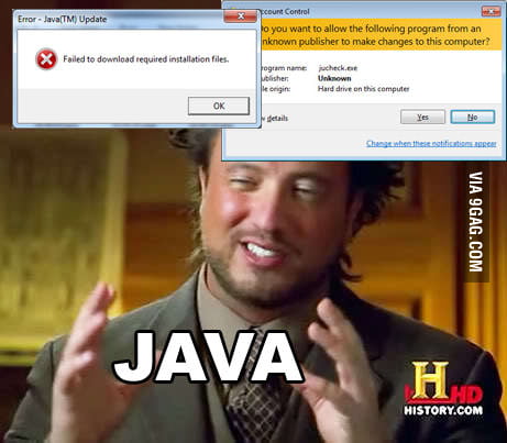 Java "update" - 9GAG