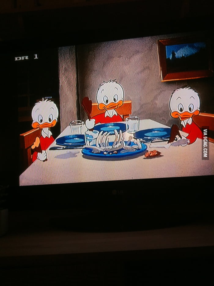 Disney Logic: Donald ducks nephews eating chicken for dinner - 9GAG