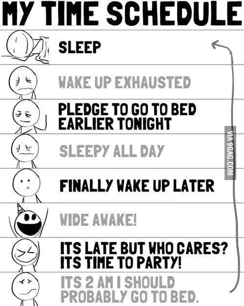 My Daily Schedule 9gag