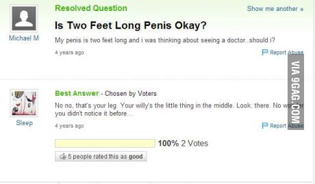 Just Yahoo answers - 9GAG