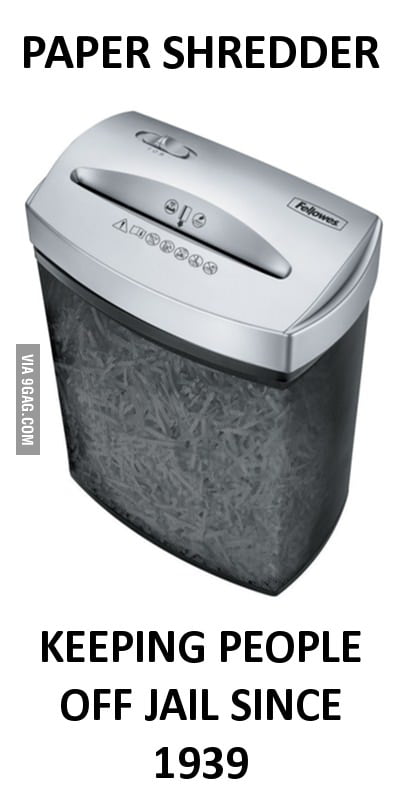 Good/bad guy paper shredder - 9GAG