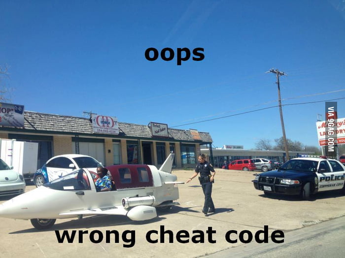 Wrong cheat code - 9GAG