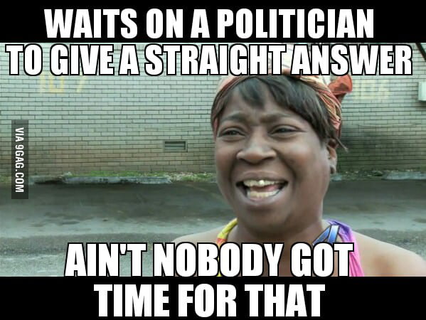 They always avoid the question - 9GAG