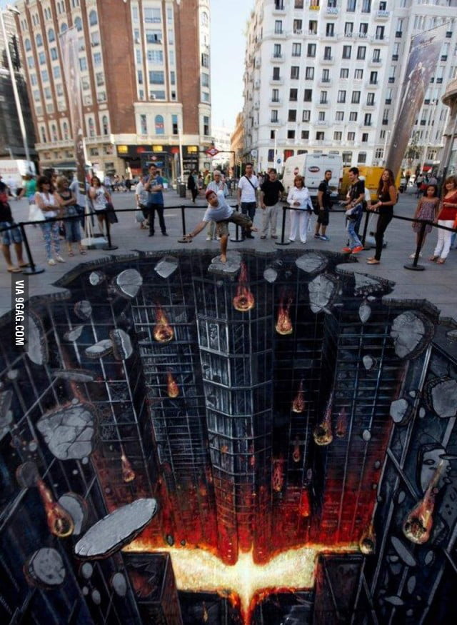 Batman street art ftw! - 9GAG