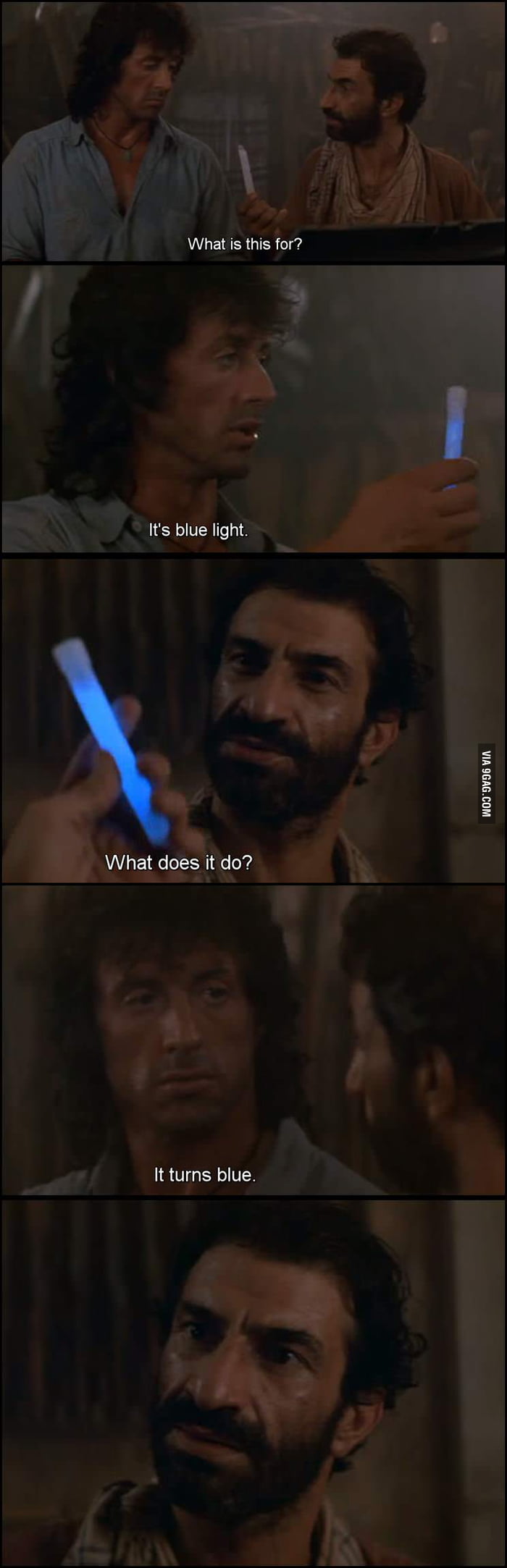 It turns blue. - 9GAG