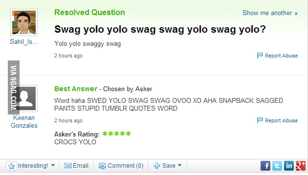 Swag YOLO YOLO Swag - 9GAG