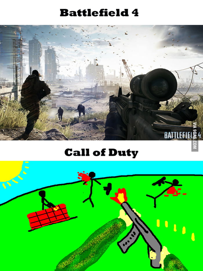 Battlefield vs Call of Duty - 9GAG
