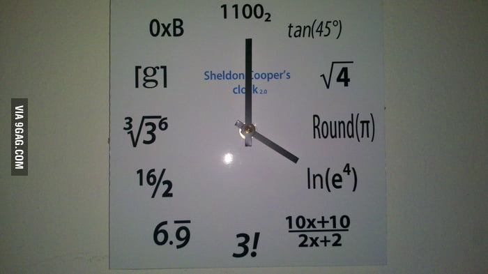 Sheldon Cooper clock for real - 9GAG