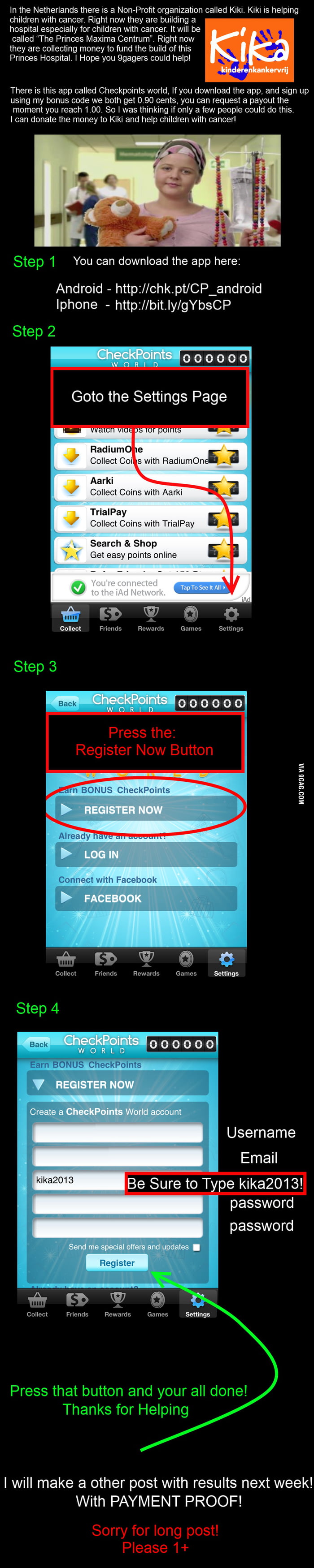 Please Help Me Raise Money for KIKA! - 9GAG