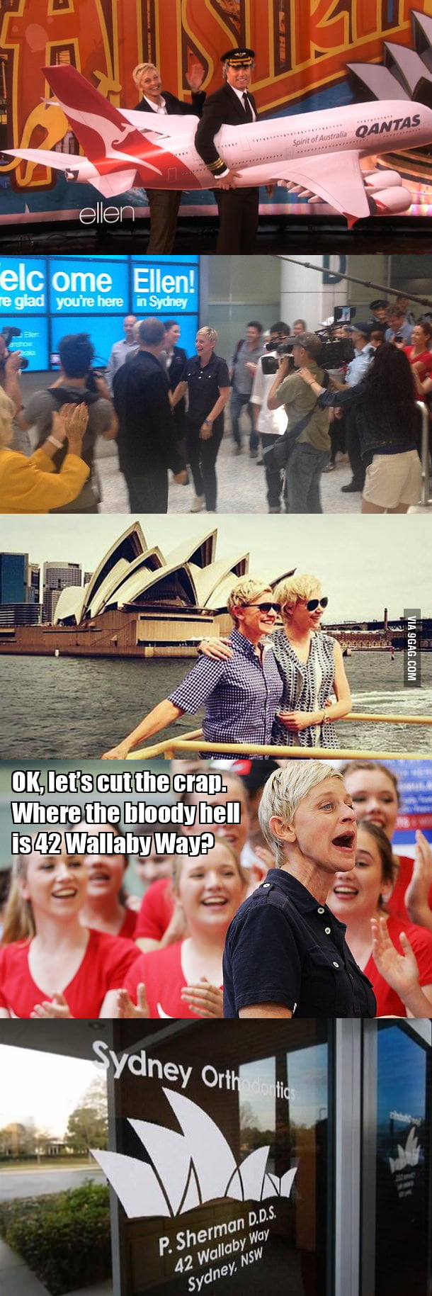 Ellen visits Sydney - 9GAG