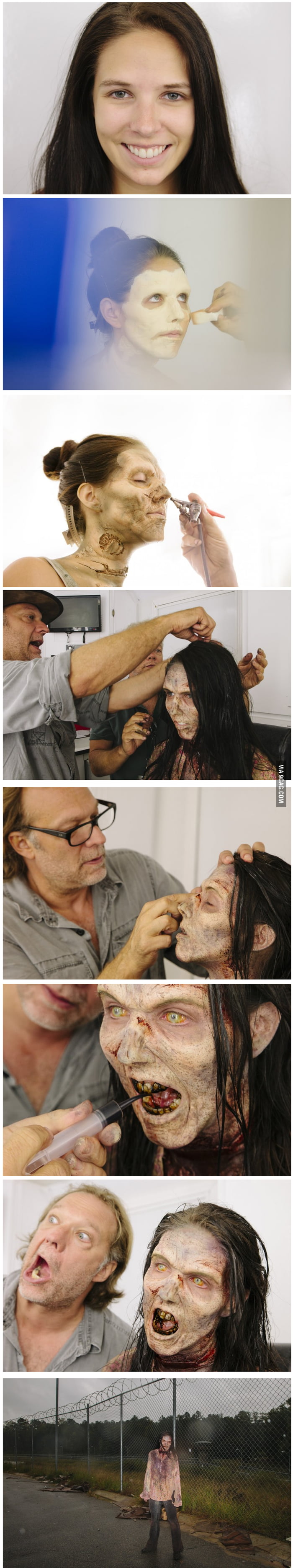 The walking dead makeup - 9GAG