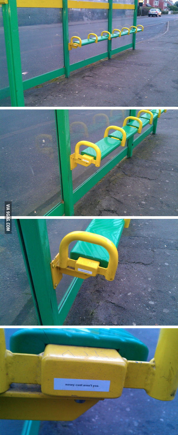You know you live in a bad area when even the bus stops insult you - 9GAG