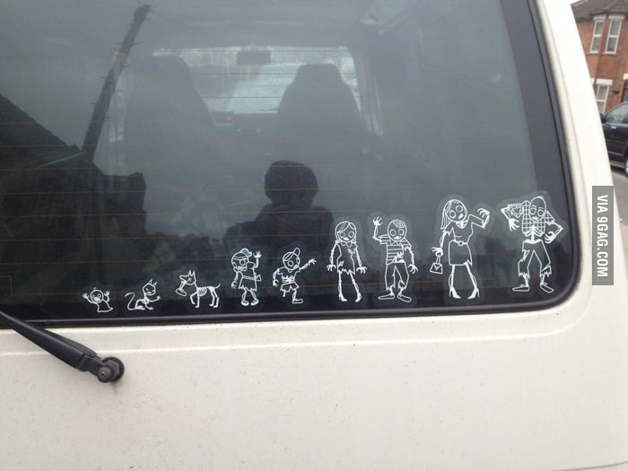 Fun twist on the car family stickers... - 9GAG