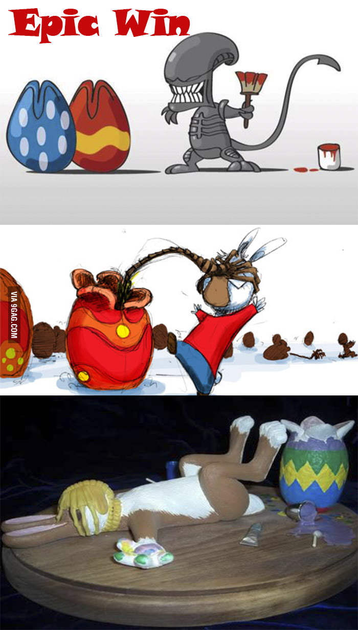 Alien > Feliz Pascoa - Easter Eggs - 9GAG