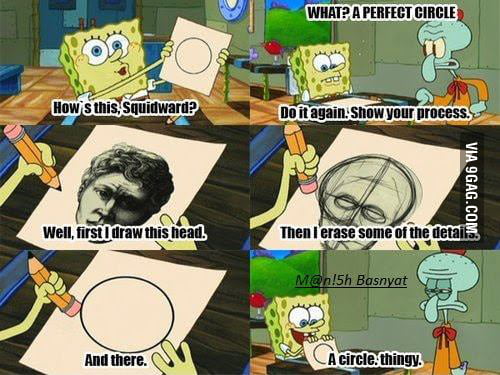 Just realize Spongebob is left-handed - 9GAG