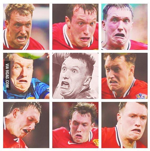 The many faces of Phil Jones - 9GAG