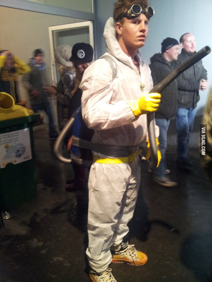 Ghostbuster with real vacuum cleaner - only at Snowbombing Festival - 9GAG