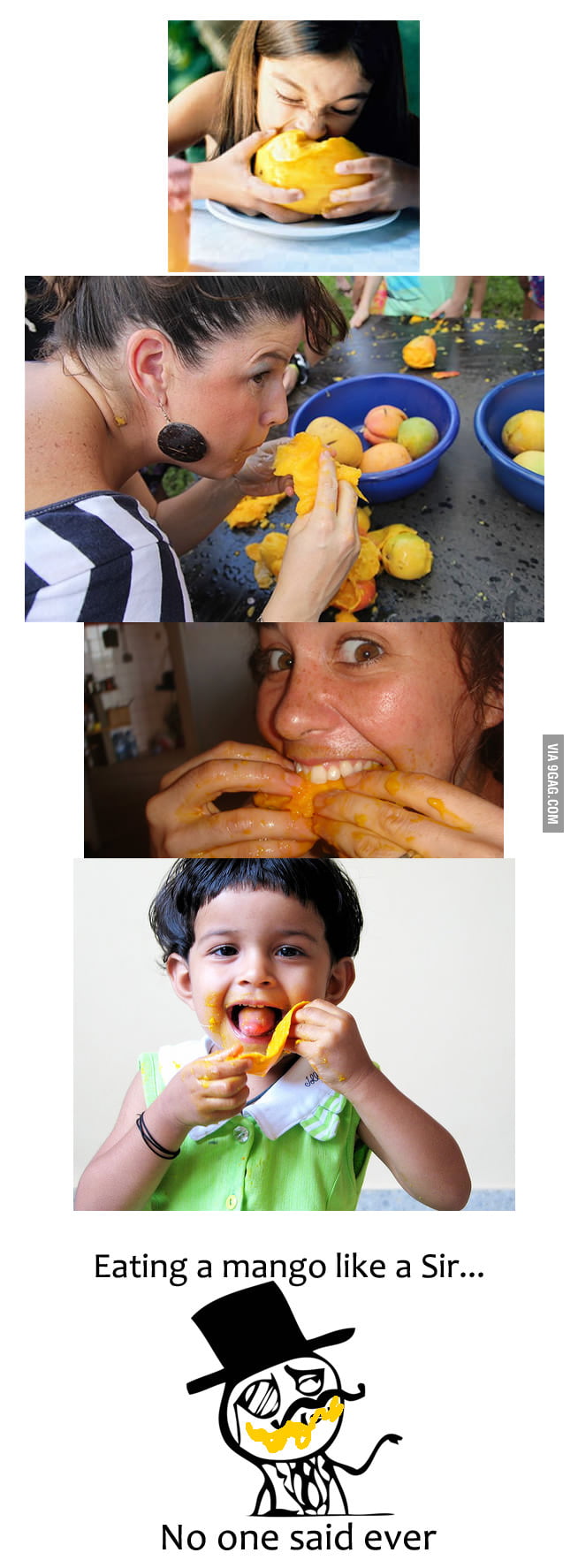 Eating a mango... - 9GAG