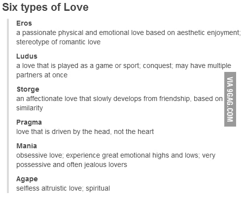 6 types of love - 9GAG