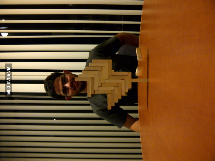 This is how engineers play jenga. - 9GAG