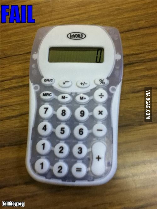 Calculator FAIL - 9GAG
