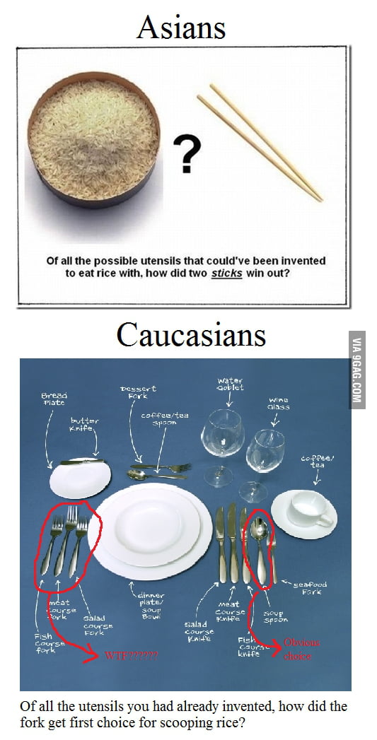 Chopsticks vs Forks - 9GAG