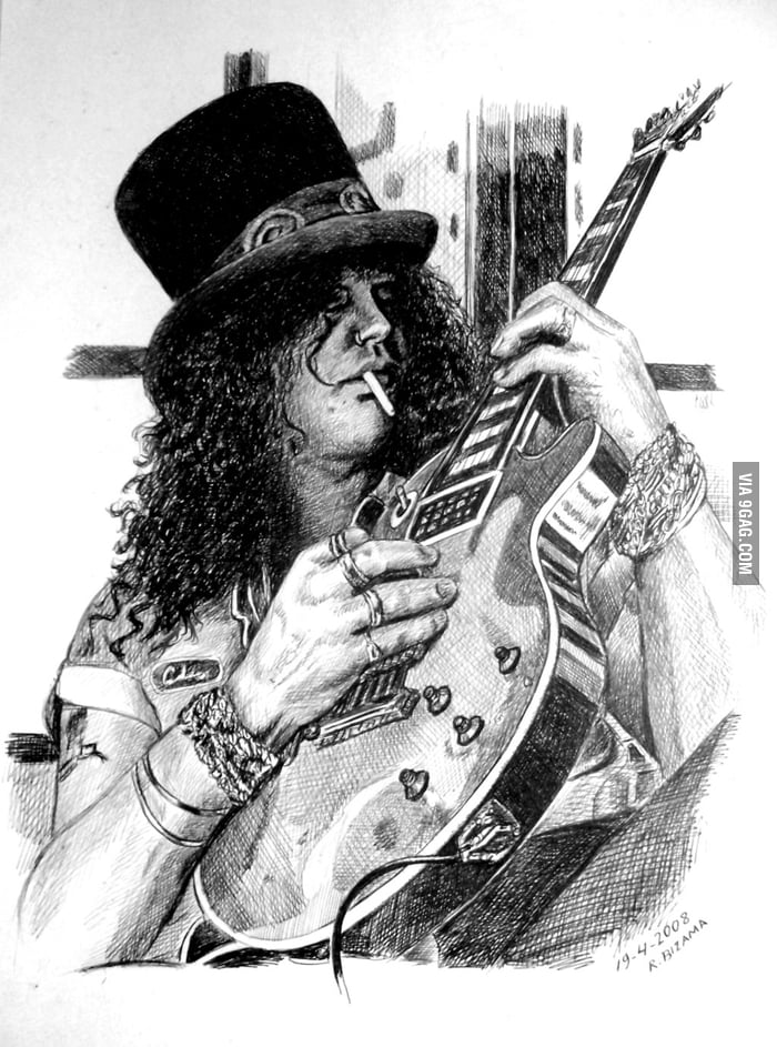Slash drawn with a pen - 9GAG