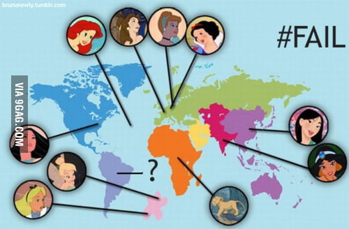 Disney princess geography - 9GAG